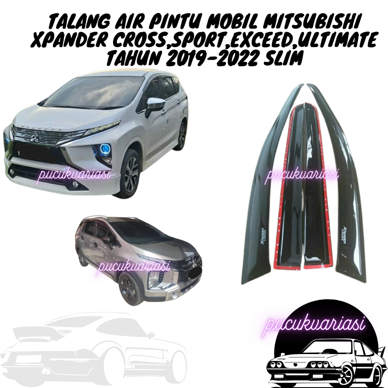 Jual Talang air pintu mobil Mitsubishi Xpander Cross,Sport,Exceed,Ultimate tahun 2019-2022 slim ...