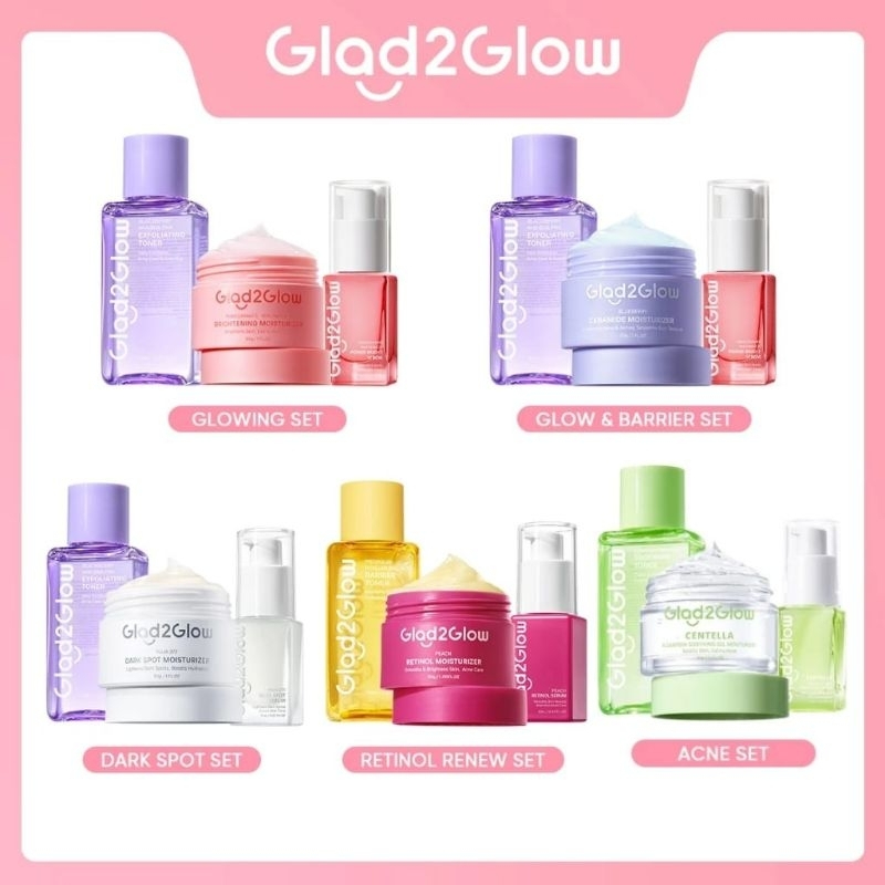 Jual G2G Glad2Glow Paket Bundle 3in1 | Paket Skincare G2G| Paket G2G ...