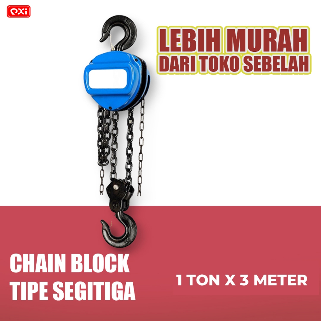 Jual Chain Block/Takel/Katrol 1 Ton x 3 Meter - Segitiga | Shopee Indonesia