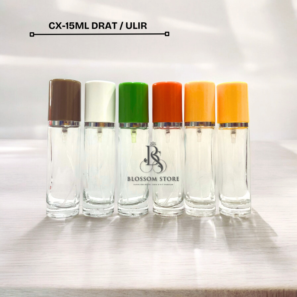 Jual Botol Parfum CX 15ML Warna Warni Kaca Drat Ulir - Botol Kaca 15ML ...