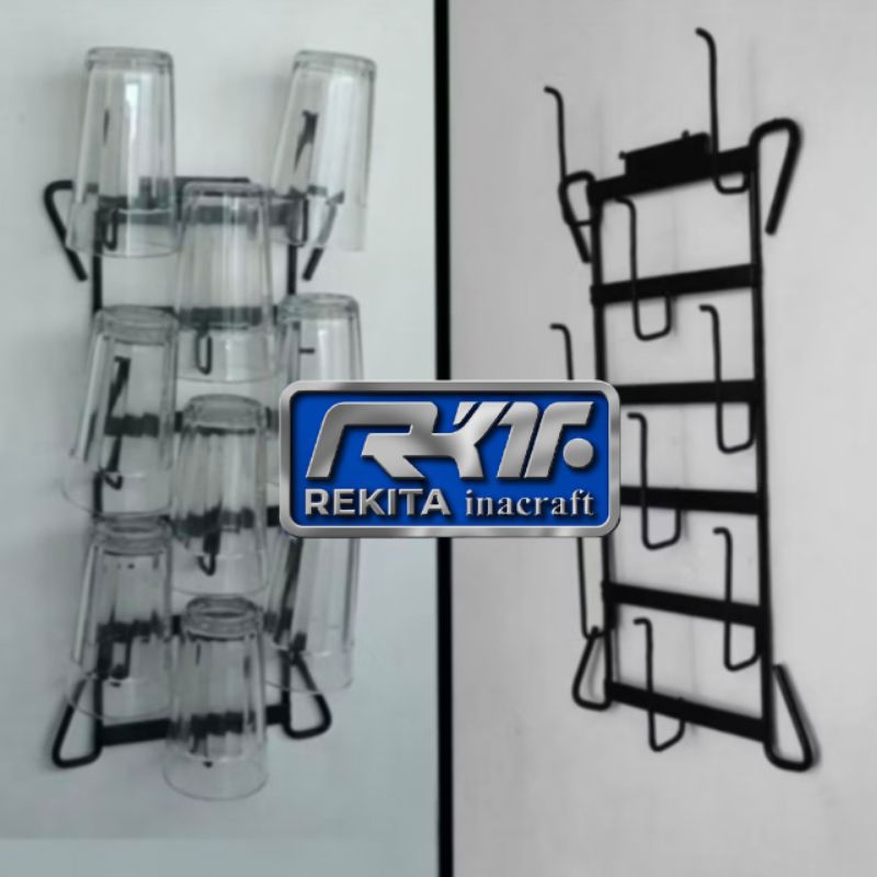 Jual Rak Gelas Medium tempel dinding dapur unik cantik | Shopee Indonesia