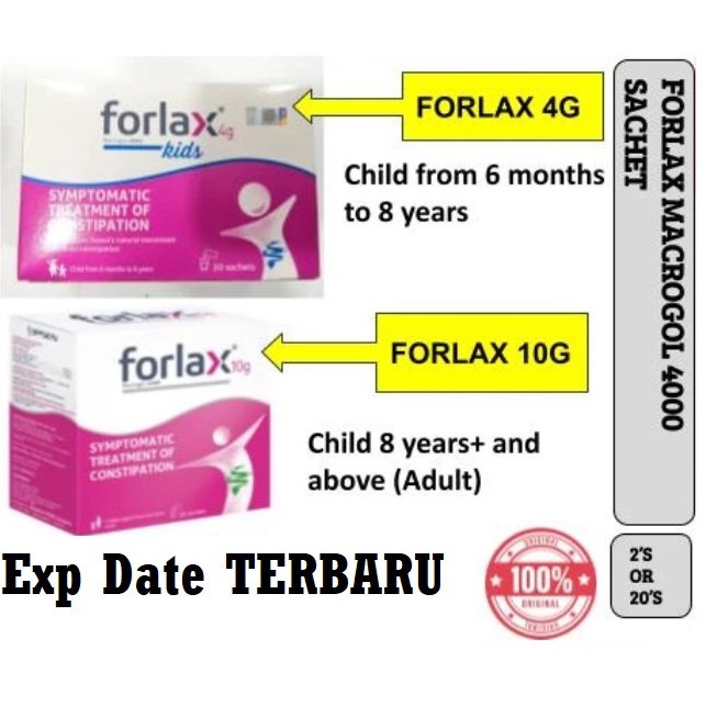 Jual Forlax 10g Forlax 10gr 20 Sachet Untuk Mengatasi Gangguan ...