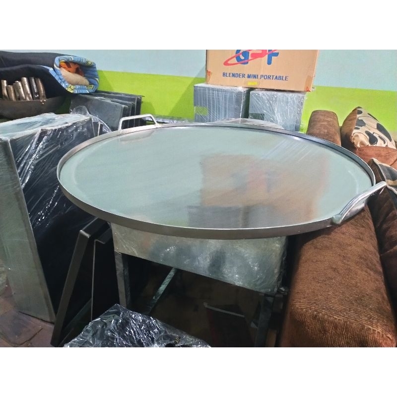 Jual wajan martabak ukuran 60cm model LIST pinggiran tebal 8mm | Shopee ...