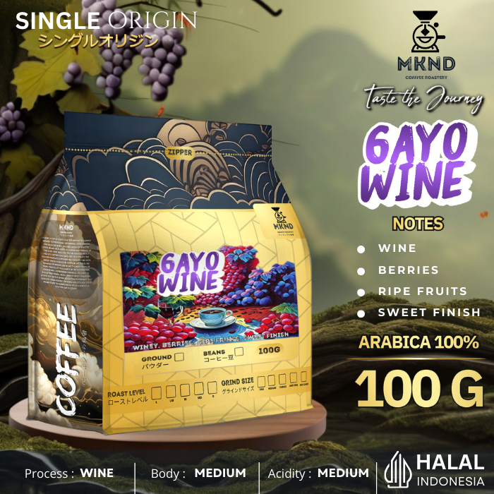 Jual MKND COFFEE ROASTERY - Arabika Aceh Gayo Wine 100gr Specialty Kopi | Natural | Manuawal ...