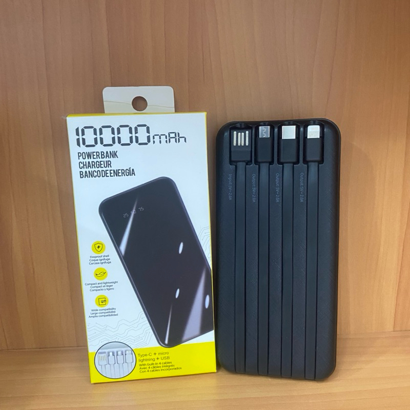 Jual Miniso Power Bank 10000mAh with Built-in 4 Cables /power bank ...