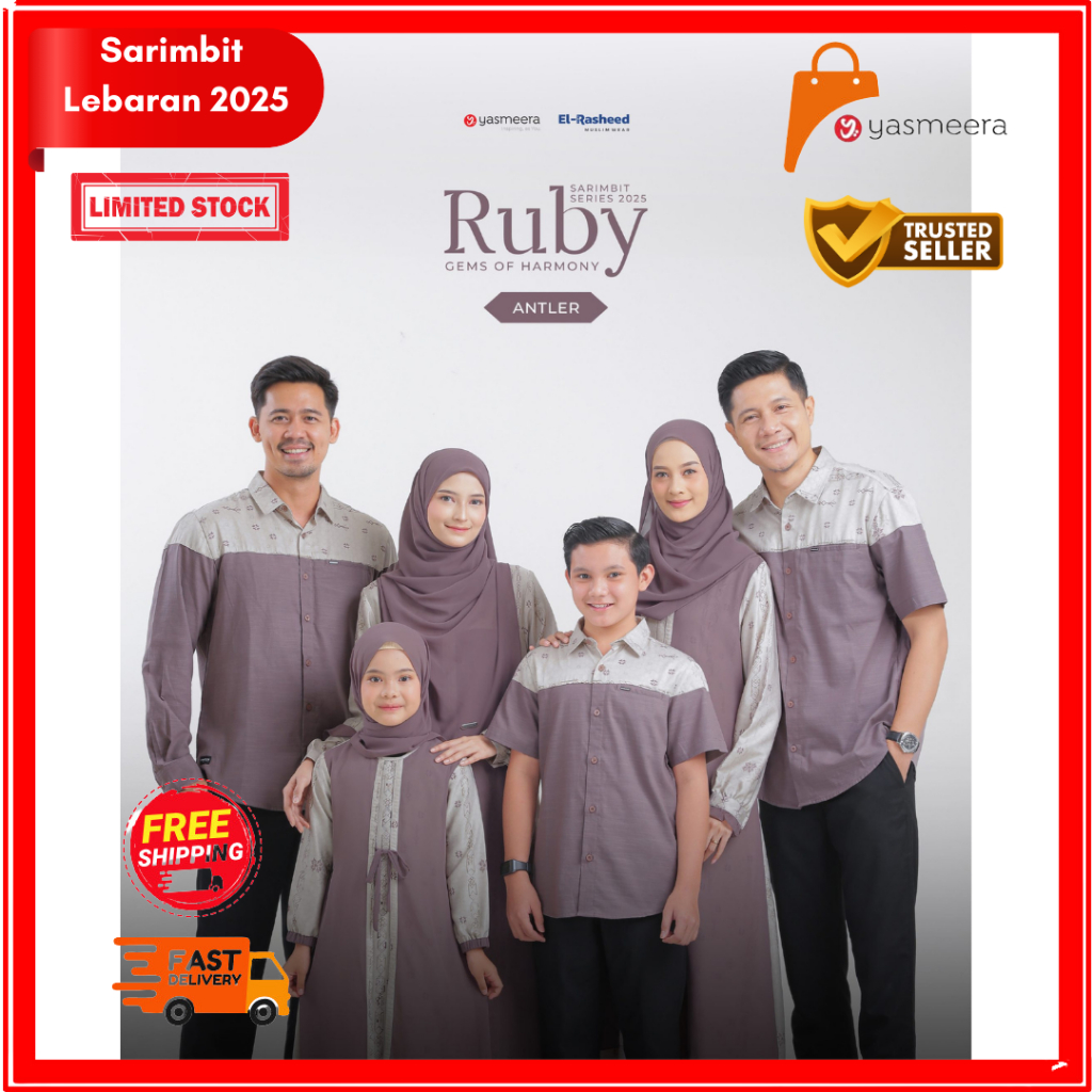 Jual YASMEERA - Sarimbit Lebaran 2025 Series Ruby Warna Antler | Shopee ...
