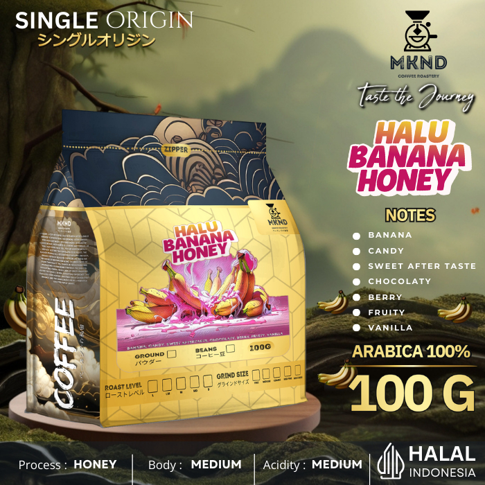Jual MKND COFFEE ROASTERY- Arabika Halu Banana Specialty 100gr Singgel Origin | Medium Roast ...