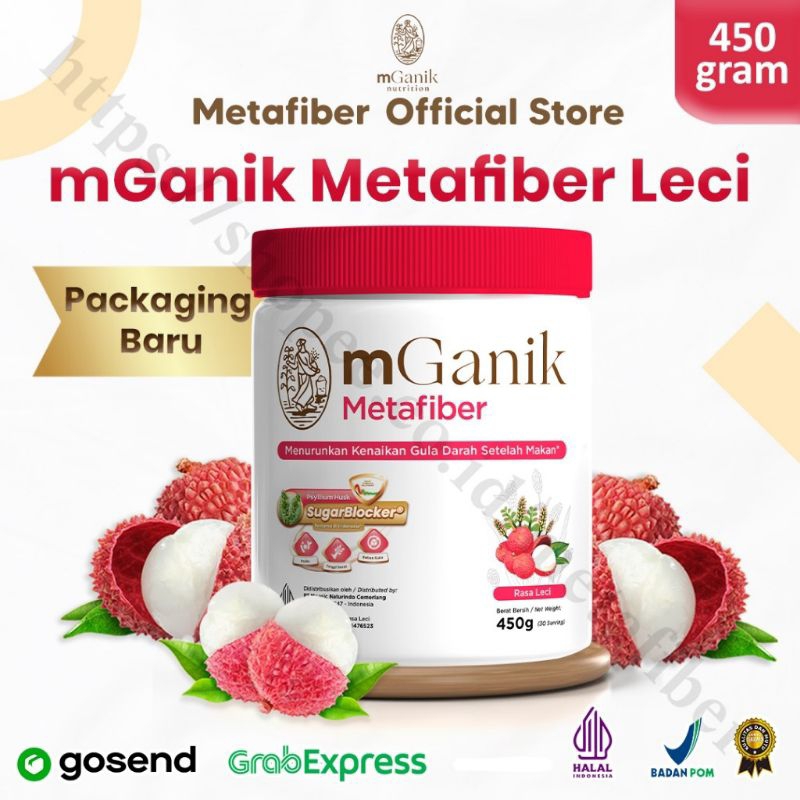 Jual mGanik Metafiber Rasa Leci Kemasan 500 gr 30 serving - Nutrisi ...