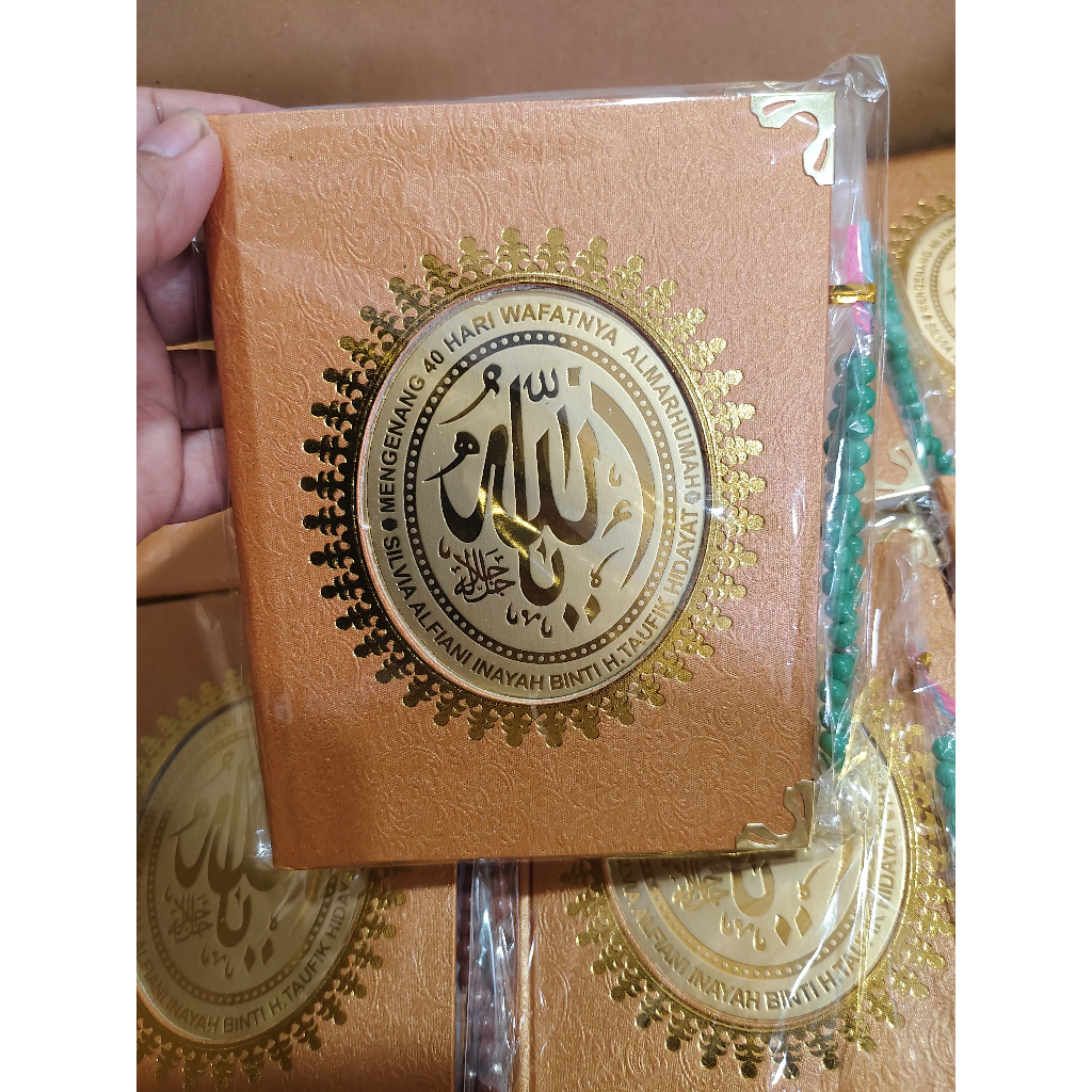 Jual Cetak yasin custom nama hard cover 224 hal free tasbih | Shopee ...