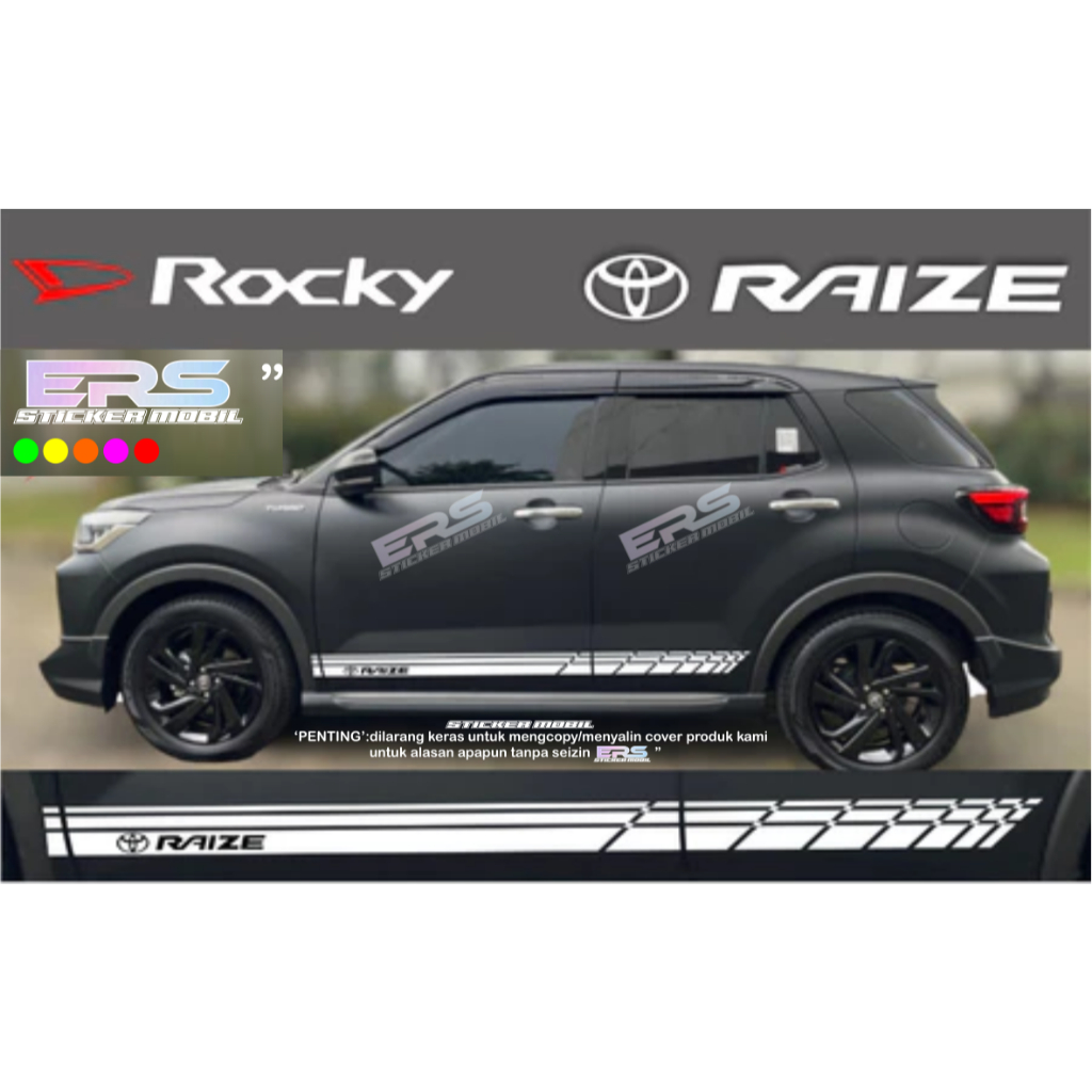 Jual stiker list mobil rocky raize list minimalist stripng cutting ...