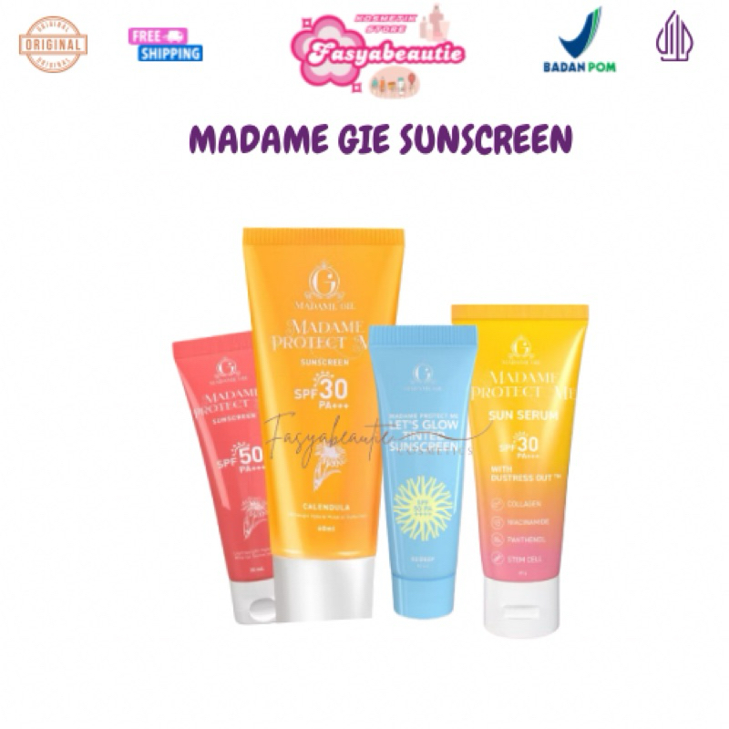 Jual (KEMASAN LAMA) SUNSCREEN MADAME GIE PROTECT ME SUNSCREEN WITH ...