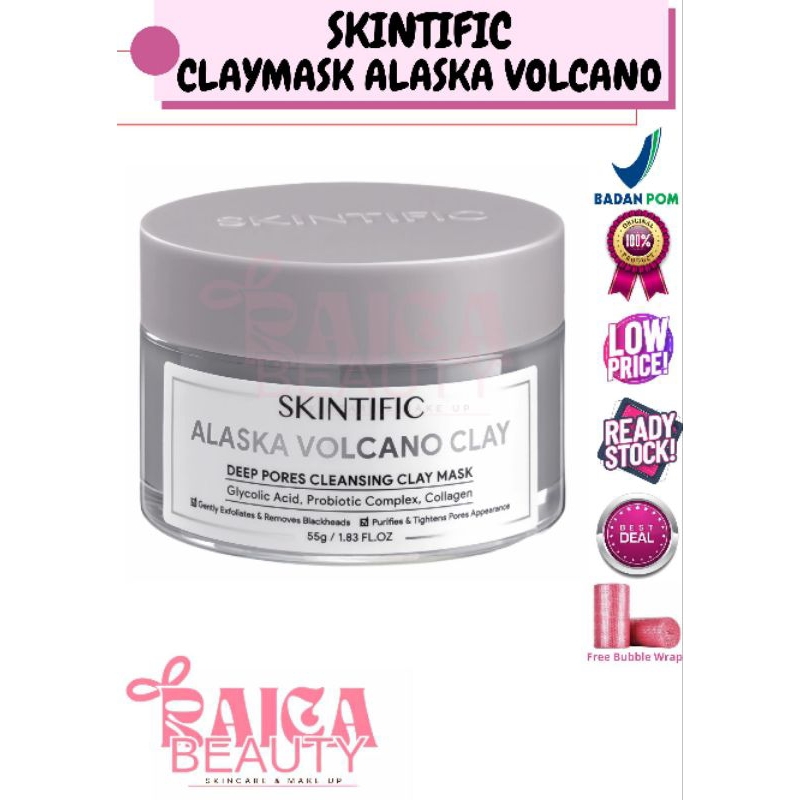 Jual SKINTIFIC Claymask Alaska Volcano Clay 55g | Shopee Indonesia