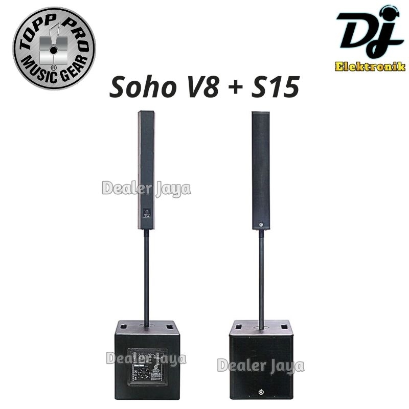 Jual Speaker Column Topp Pro SOHO V8 + S15 / SOHO S15 + V8 - (Toppro ...