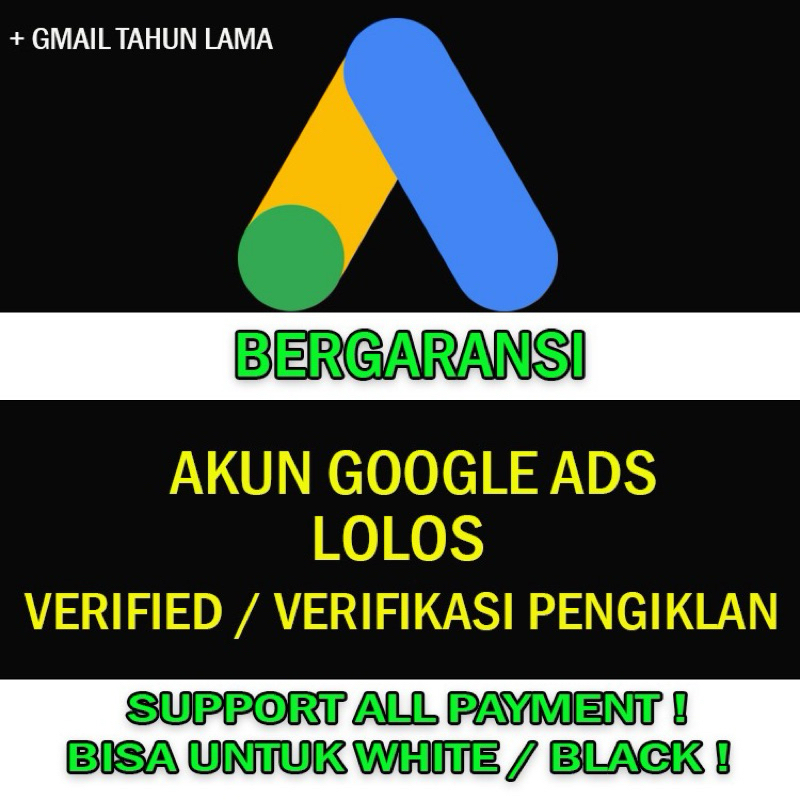 Jual Akun Google Ads Lolos Verifikasi Pengiklan / Bisnis | Shopee Indonesia
