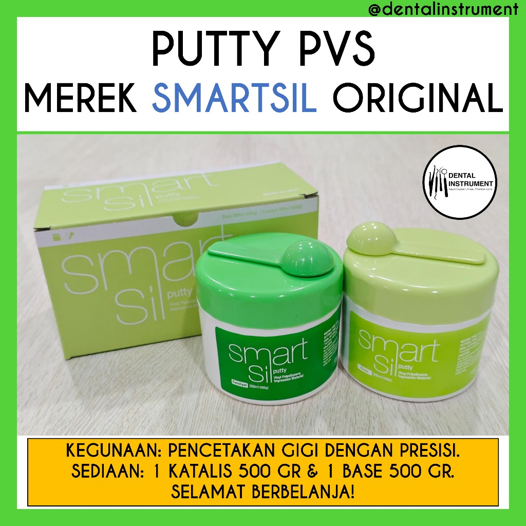 Jual Smartsil Putty Set Bahan Cetak Gigi Dental Model Kerja / Double Impression PVS Rubber Base ...