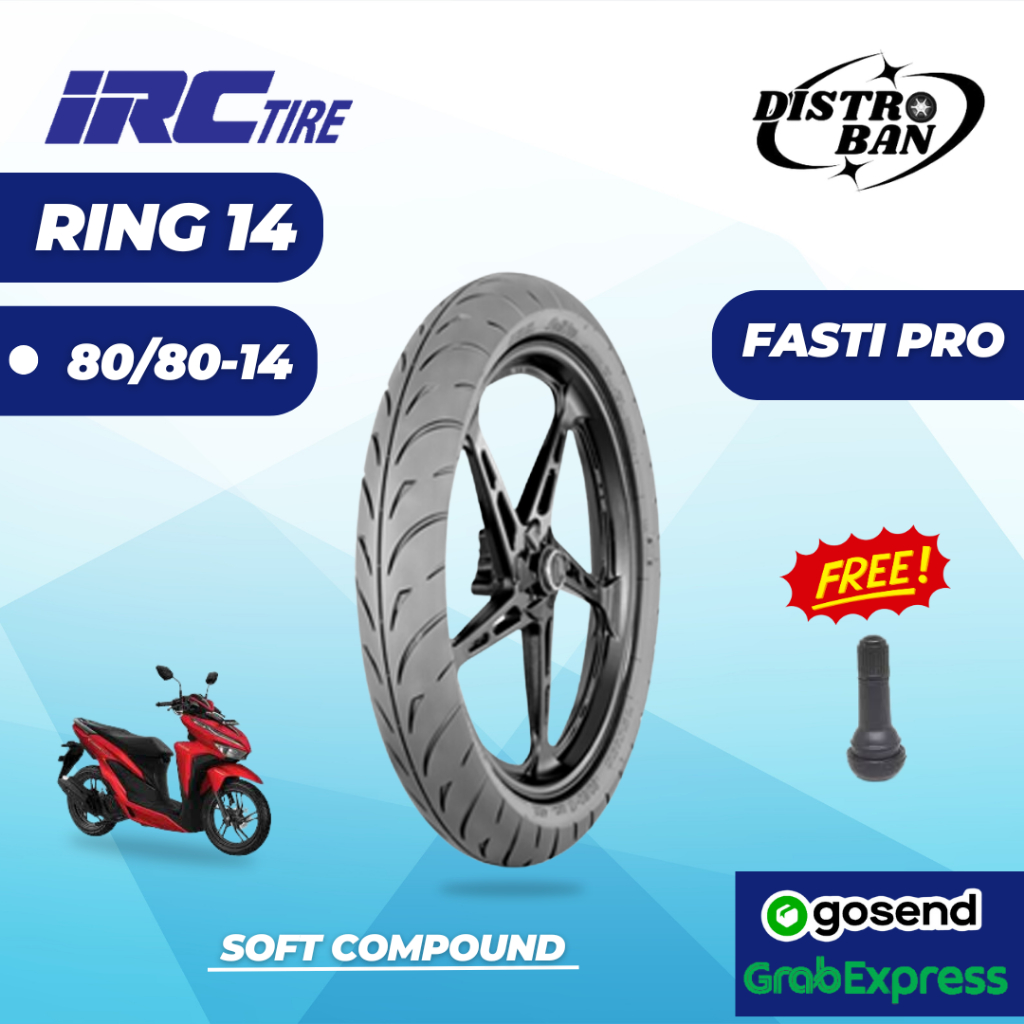 Jual Ban Racing Soft Compound IRC Fasti PRO 80/80-14 Tubeless Matic ...