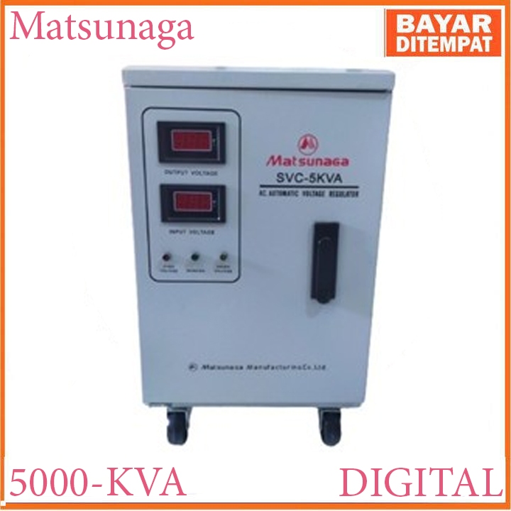 Jual Stabilizer Stavolt 5000 Watt Matsunaga Digital + Packing Kayu ...