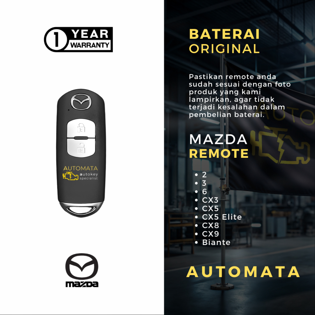 Jual Baterai Remote Mazda 2 SkyActiv 2018 Original Panasonic | Shopee ...