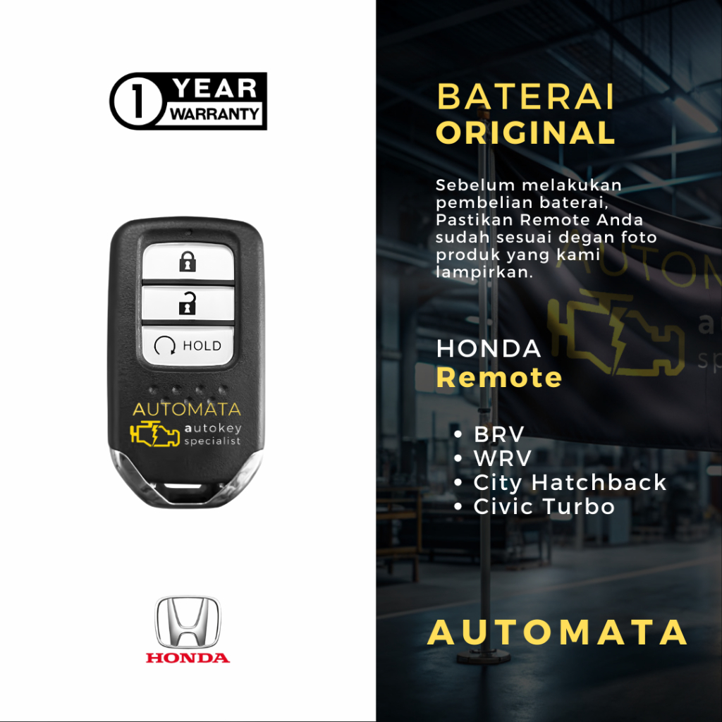 Jual Baterai Remote Honda City Hatchback RS 2025 Original Panasonic ...