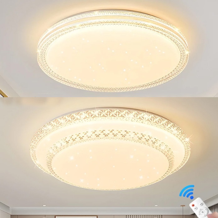 Jual Lampu Plafon LED Hias Kristal PVC Bulat 3 Warna Minimalis Modern ...