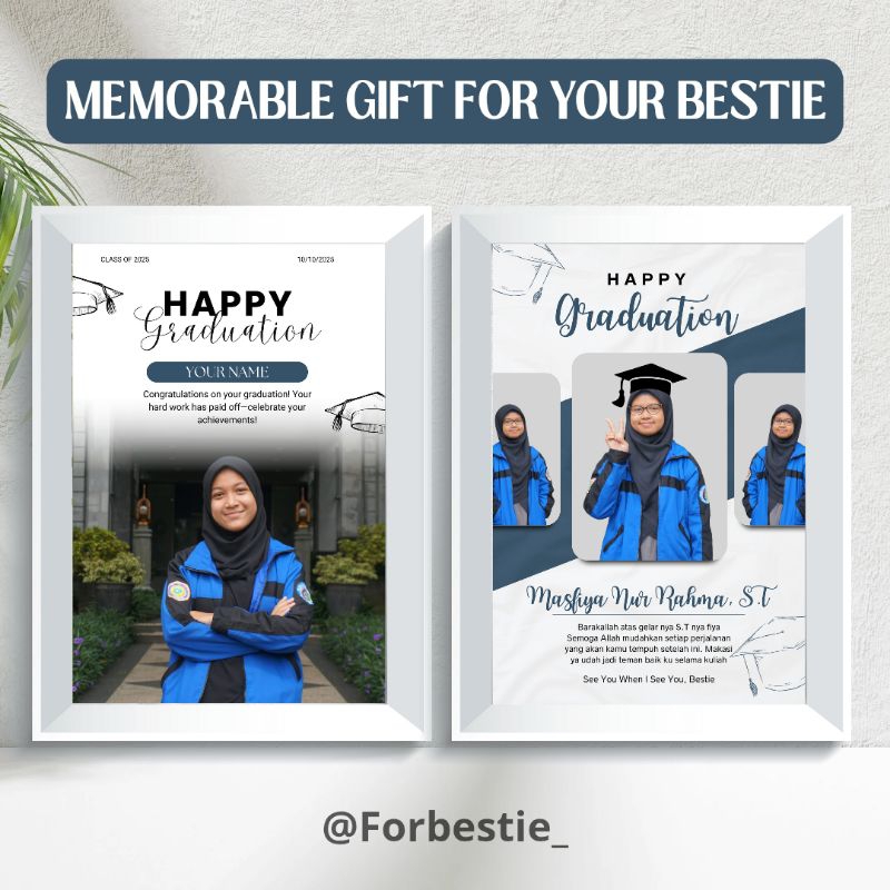 Jual Kado Wisuda/Kado Semhas/ Kado Perpisahan/Foto Custom + Bingkai 4R ...