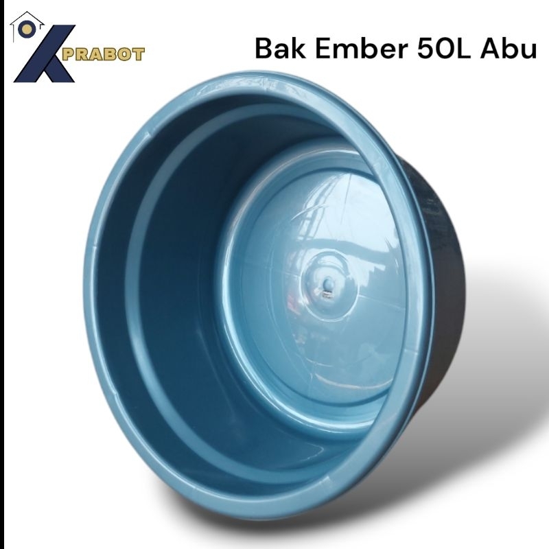 Jual Bak Ember bulat 50 Liter Abu abu - Kprabot / bak USA 24 / bak ikan ...