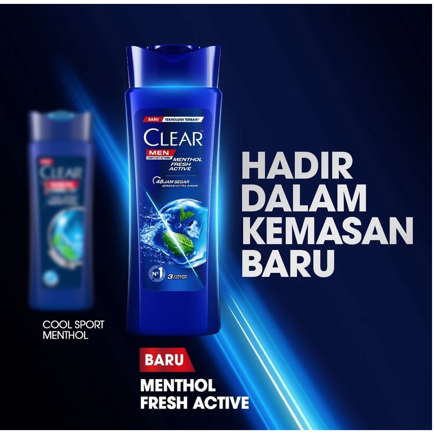 Jual CLEAR Men Shampoo Pria 160ml - Menthol Fresh Active / Total Active / 3in1 Clean Active ...