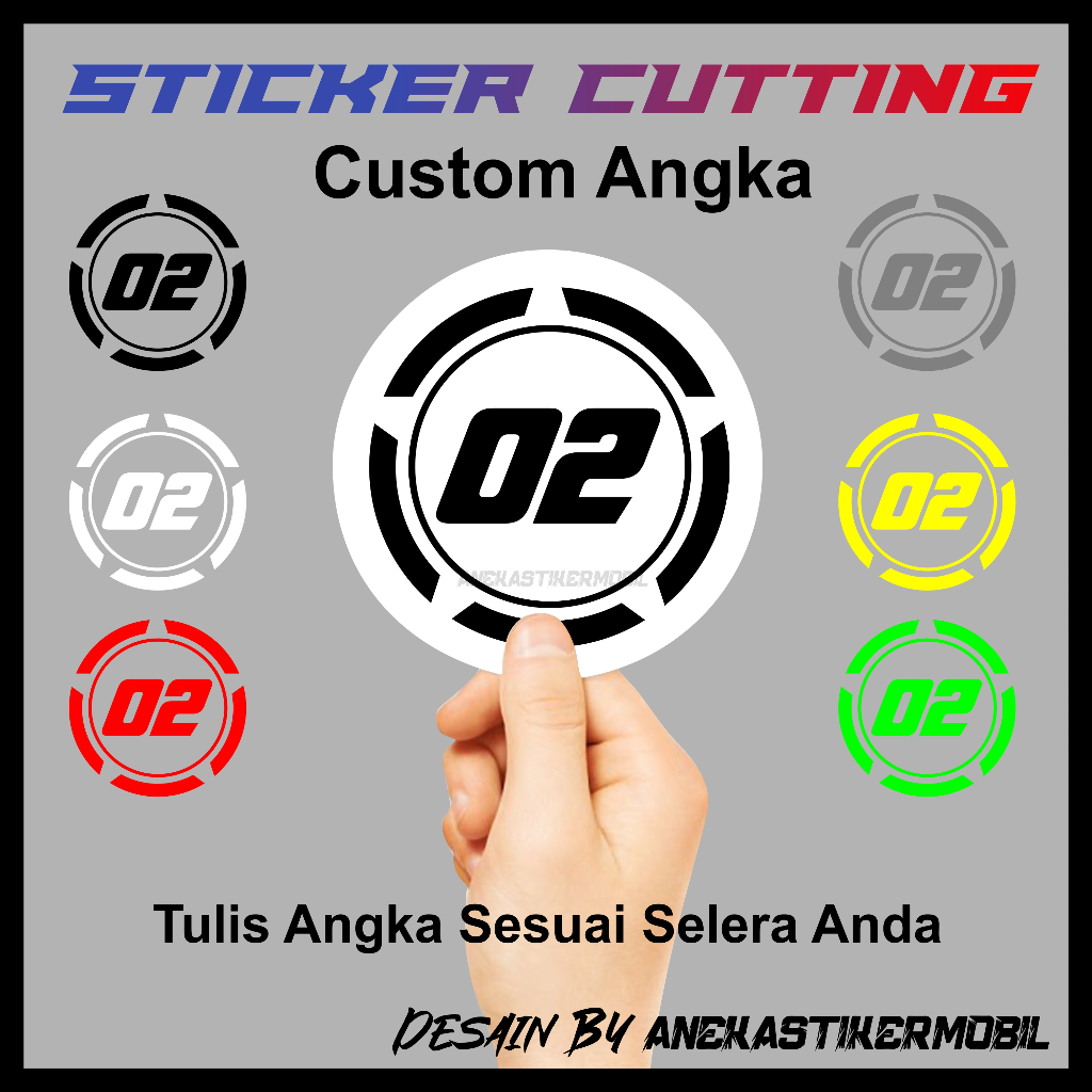 Jual Stiker Custom Angka Suka Suka Sticker Cutting Angka | Shopee Indonesia