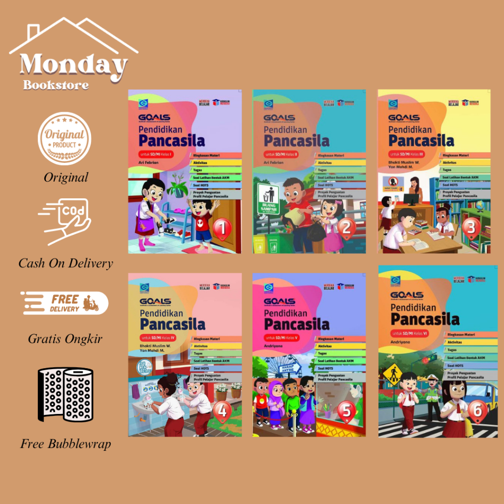 Jual GRAFINDO SD - GOALS PENDIDIKAN PANCASILA SD/MI KELAS 1,2,3,4,5,6 KURILKULUM MERDEKA ...