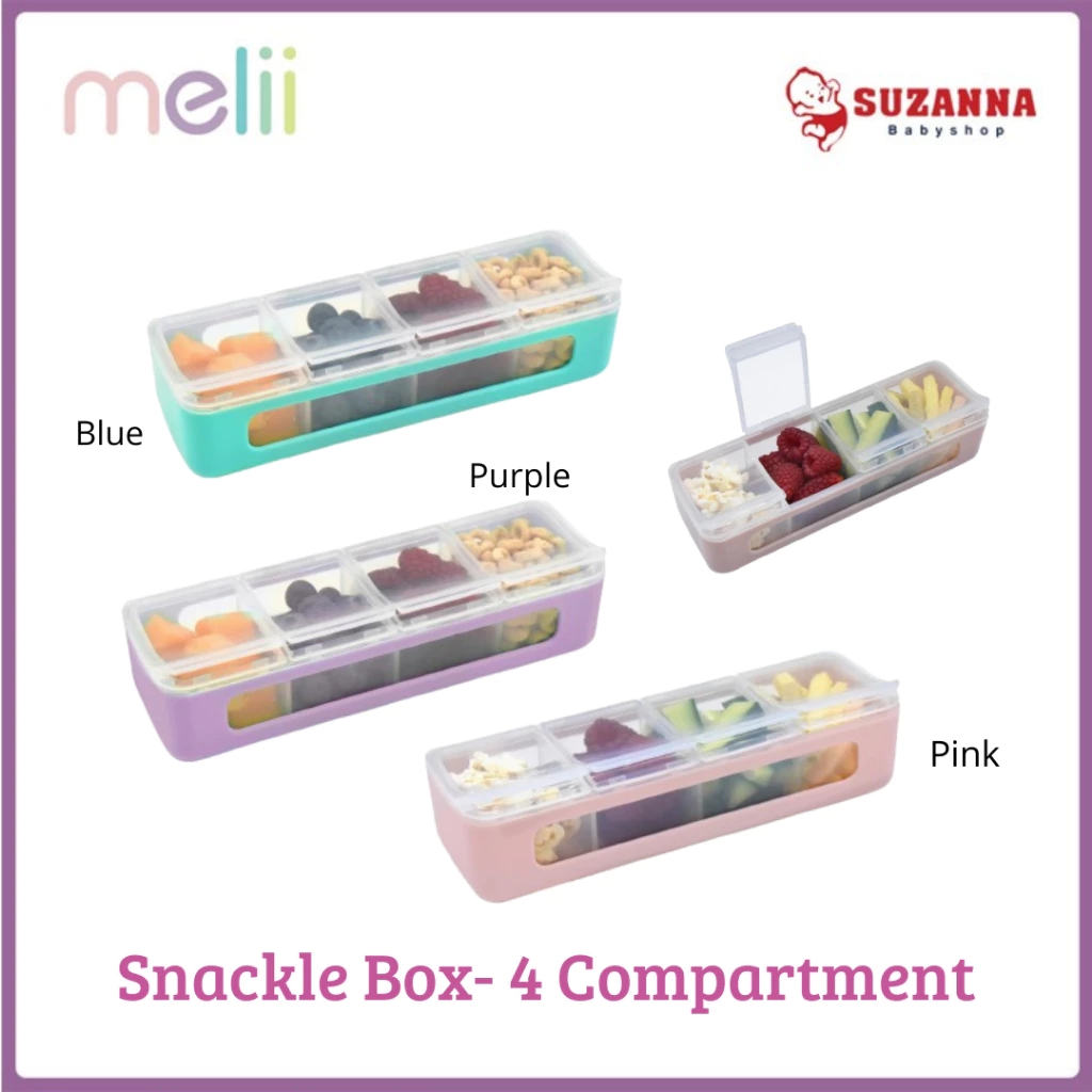 Jual Melii Snackle Box- 4 Compartment - Kontainer Makanan | Shopee ...