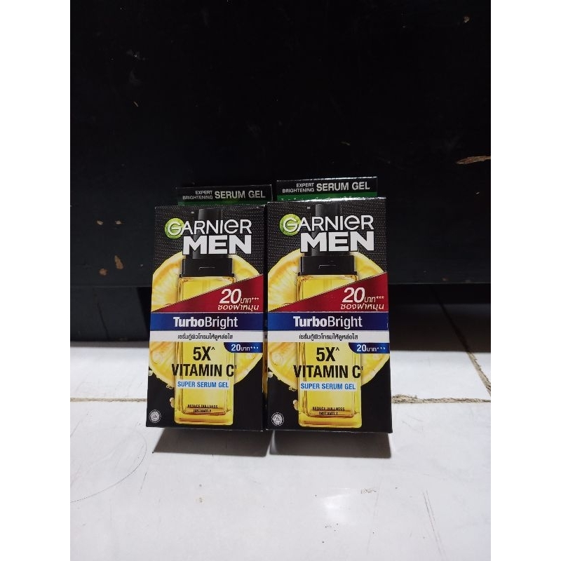 Jual Garnier Men Turbo Bright 5X Vitamin C Super Serum Gel 7ml. | Shopee Indonesia