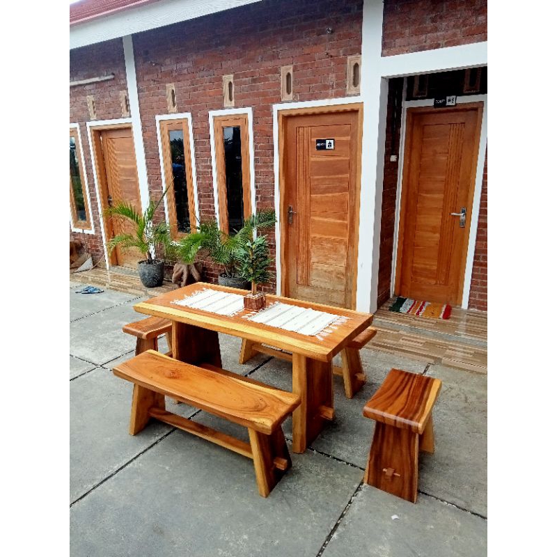 Jual MEJA SET MAKAN MINIMALIS MEJA TREMBESI MEJA SET OUTDOOR FRE ...