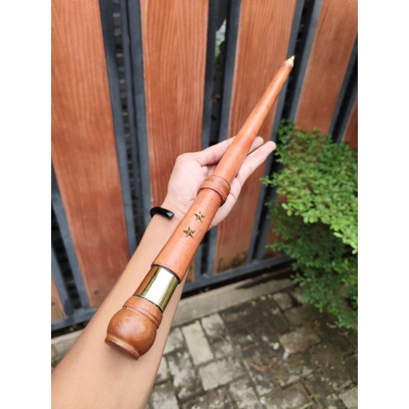 Jual Tongkat Komando Kayu Setigi Asli Variasi Alpaka Bintang 2 ...
