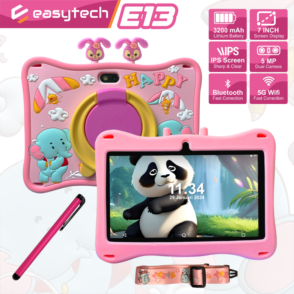 Jual Tablet Android Anak Easytech E-13 / Tablet Belajar Anak / Tablet Layar Sentuh IPS Screen ...