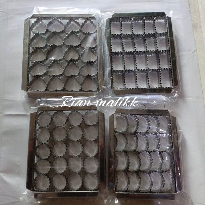 Jual Cetakan Kue Kering Kastenggel Bingkai Papan Cutter Stainless steel ...