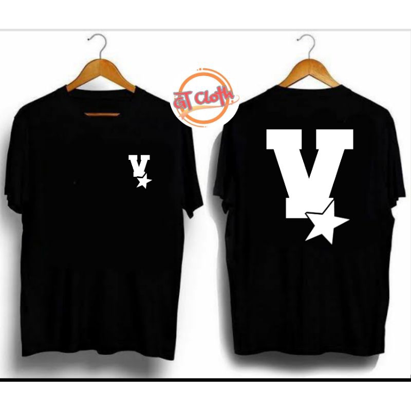 Jual LOGO Inisial Nama Huruf V Star Baju Kaos Distro Bahan Premium Pria ...