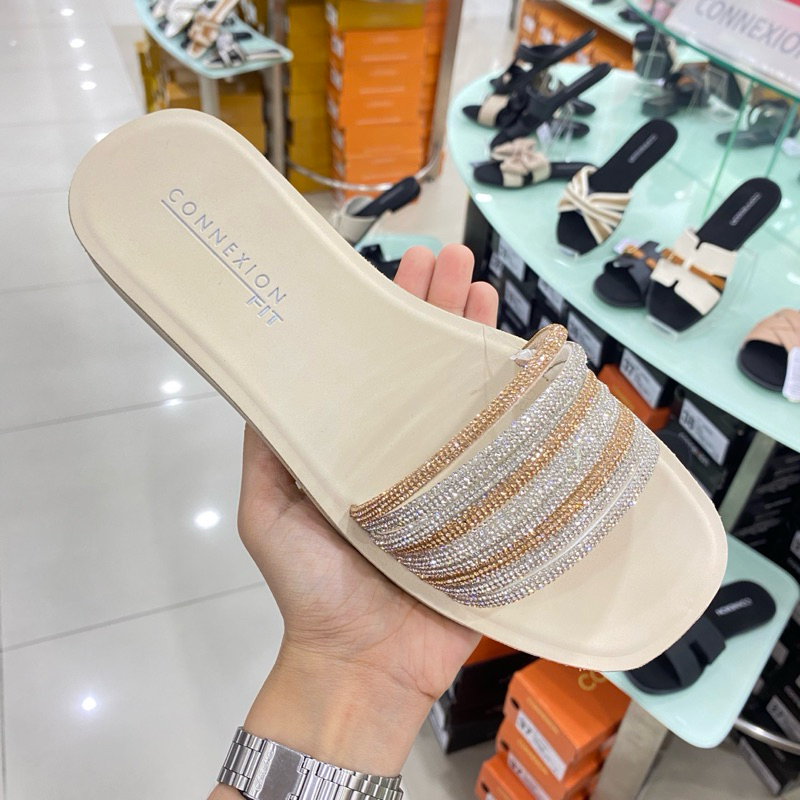 Jual Connexion sandal selop wanita tali gliter | Shopee Indonesia
