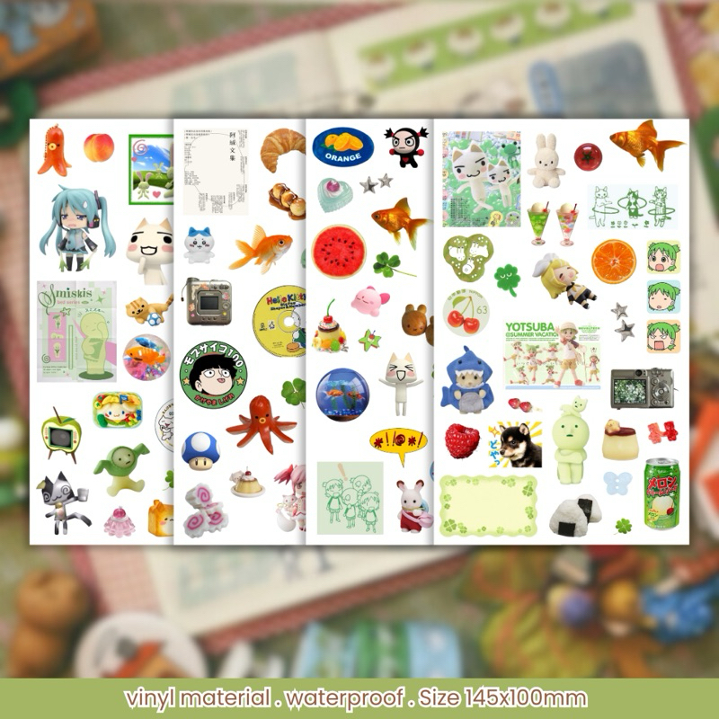 Jual Sticker Sheet Deco | Jumino Gold Fish Smiski Yotsuba | Shopee ...