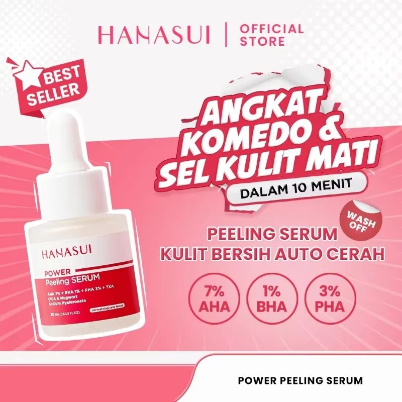 Jual HANASUI POWER PEELING SERUM (merah) | Shopee Indonesia