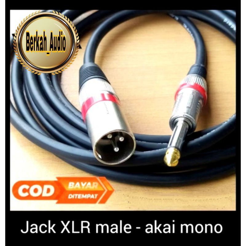 Jual Kabel jack gitar to mixer jack XLR male to akai mono | Shopee ...