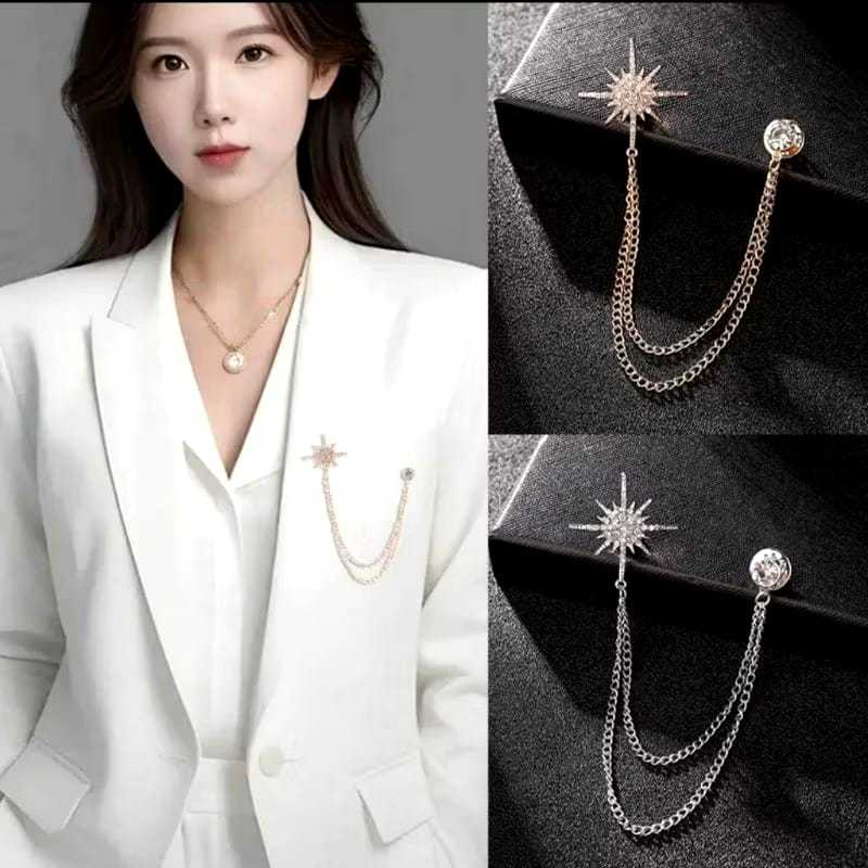 Jual Bros Rantai Kebaya Jas Pin Dada Gandeng Rumbai Unisex Pria Wanita ...