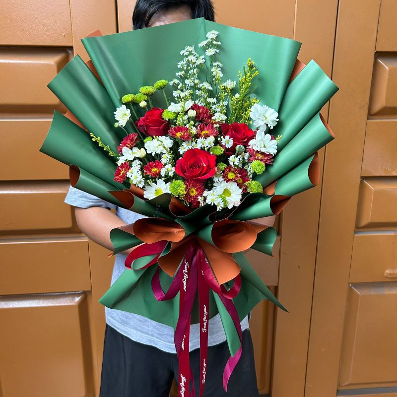 Jual buket bunga hidup segar campur | Shopee Indonesia