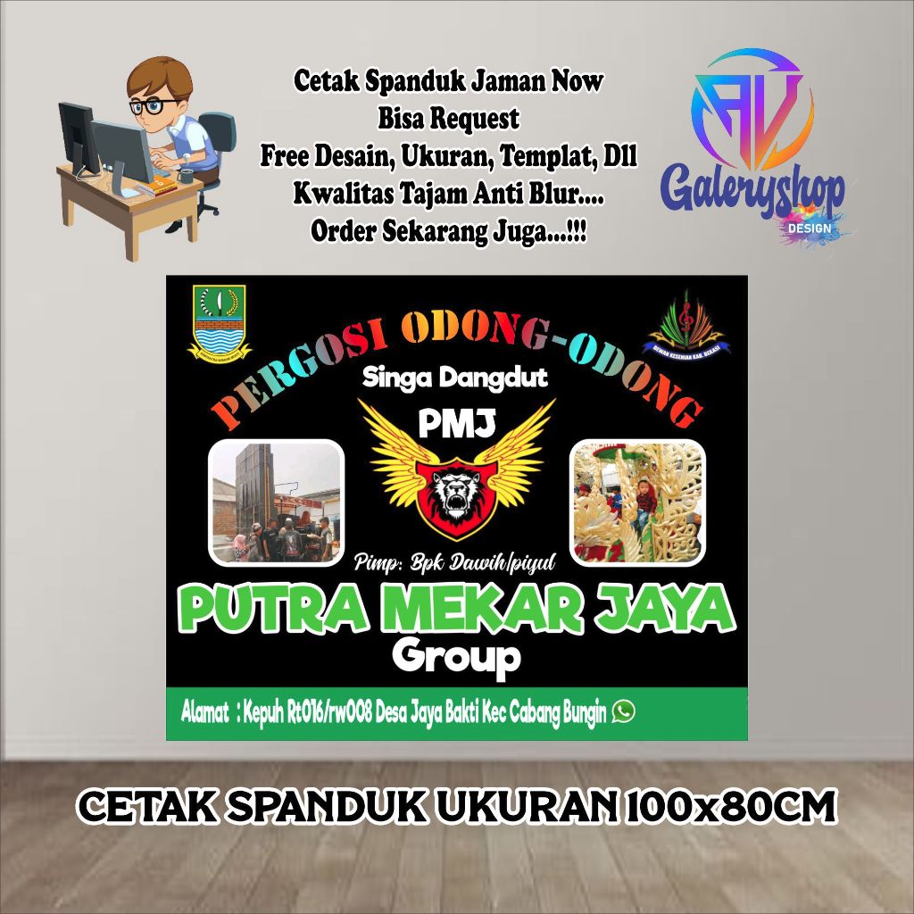Jual print cetak spanduk group musik, sound system, komunitas, dll ...