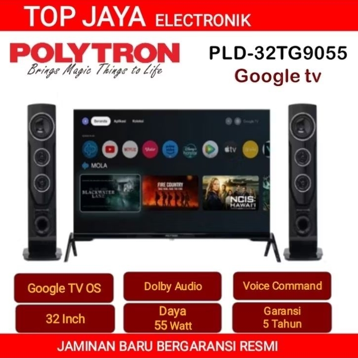 Jual LED POLYTRON 32 INCH SMART ANDROID GOOGLE TV SPEAKER TOWER/POLYTRON PLD 32TG9055 GOOLE TV ...