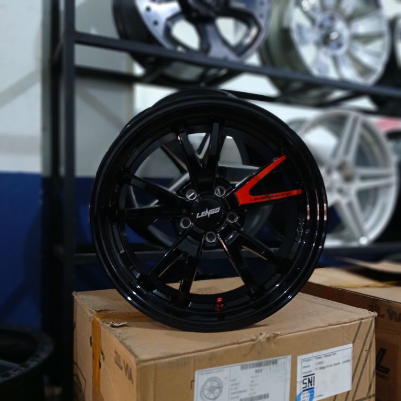 Jual Velg Mobil Lenso 96V Ring 18 Black Glossy Lebar 9,5 Innova, Crv ...