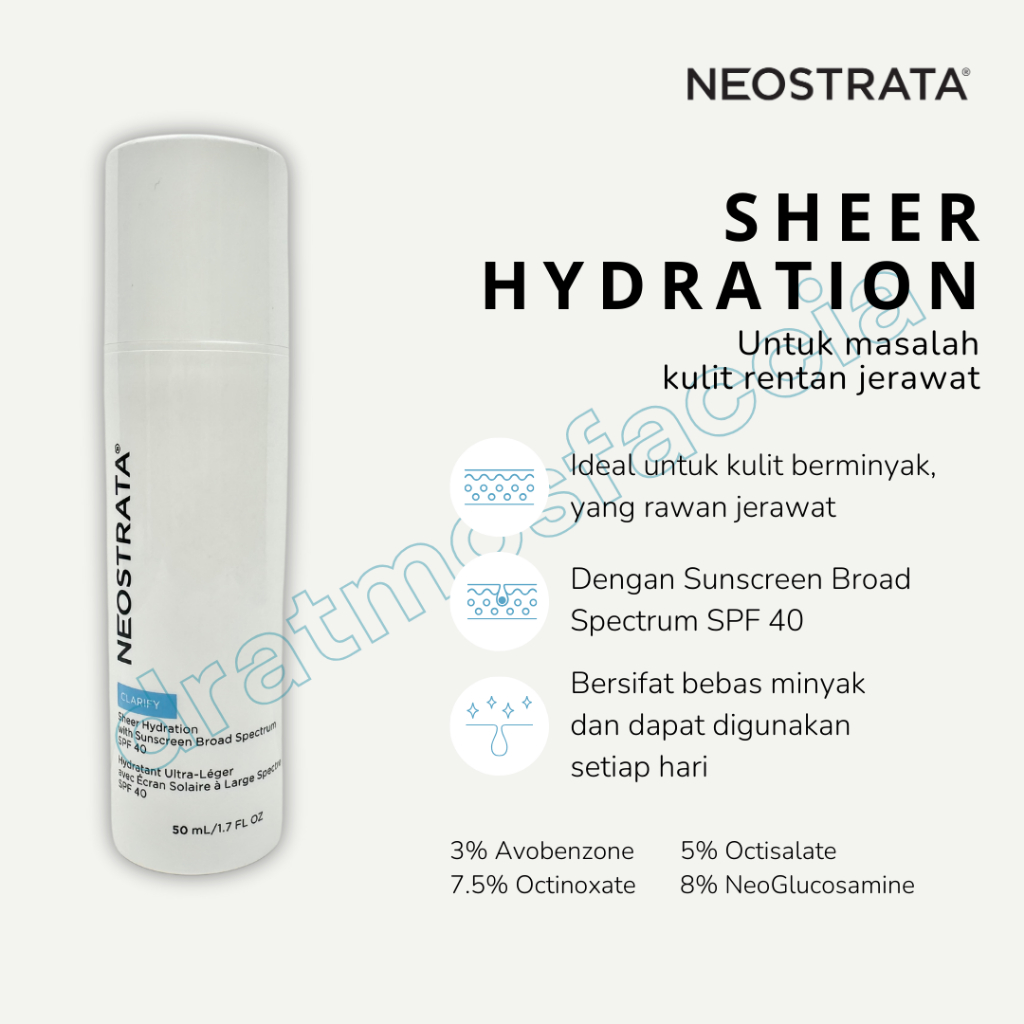 Jual Neostrata Sheer Hydration with Sunscreen Broad Spectrum SPF 40 ...