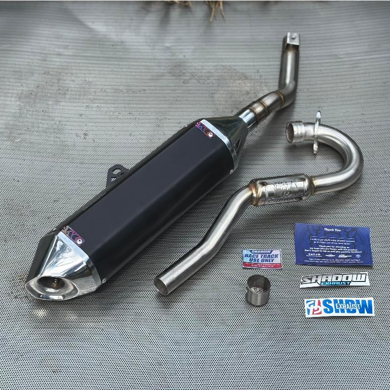 Jual Knalpot SHADOW EXHAUST SYSTEM CRF150 KLX150 WR155 Katemi Black ...