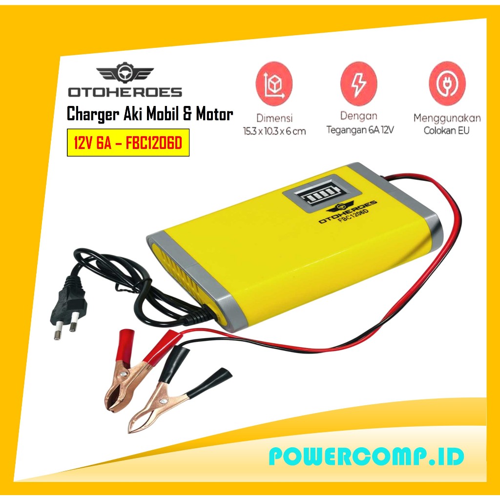 Jual Charger ACCU ACU 12 Volt! OTOHEROES Charger Aki Mobil Battery ...