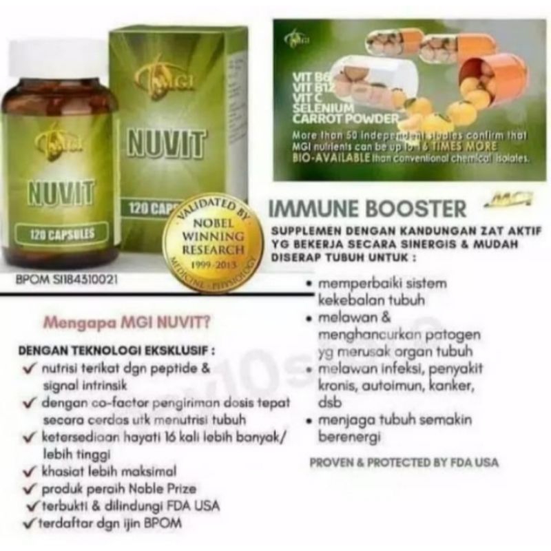 Jual NUVIT ORIGINAL MCI 120 KAPSUL ED 2026 | Shopee Indonesia
