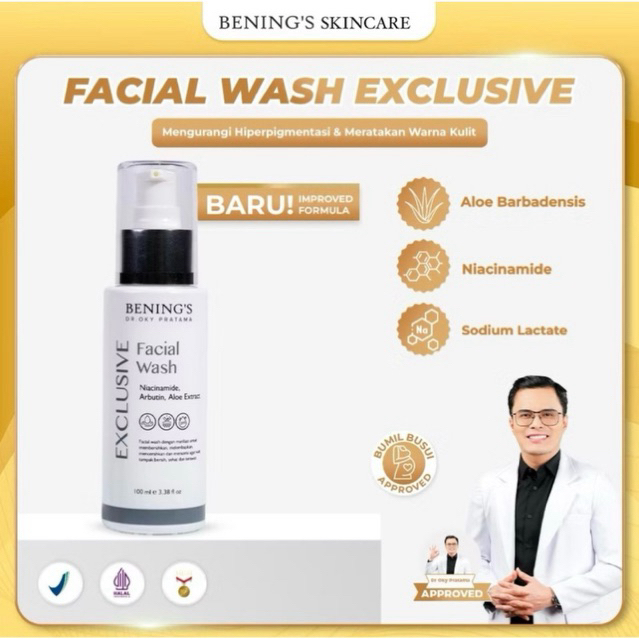 Jual BENINGS FACIAL WASH EXCLUSIVE I SABUN WAJAH FLEX MENCERAHKAN ...